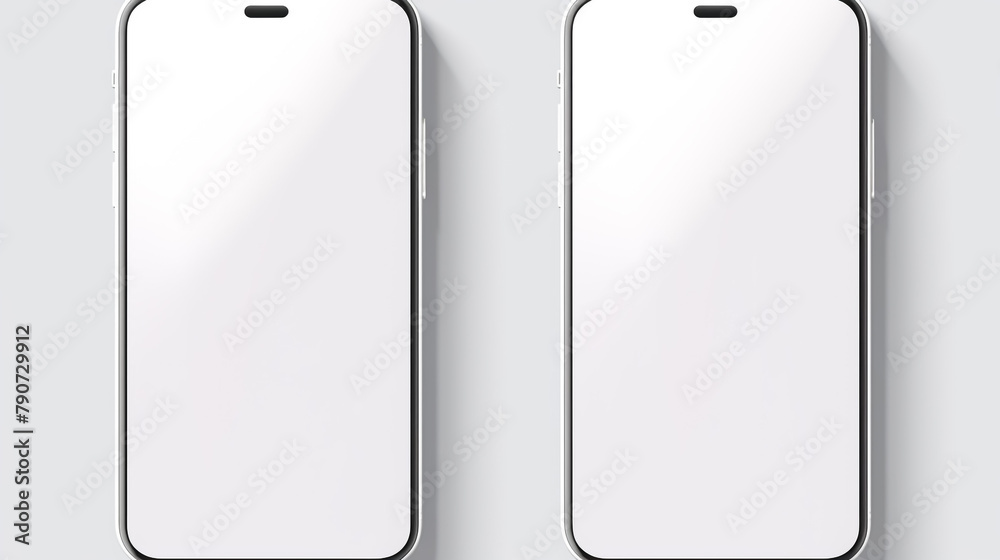 New vector mobile smartphone mockup isolated on white background ...