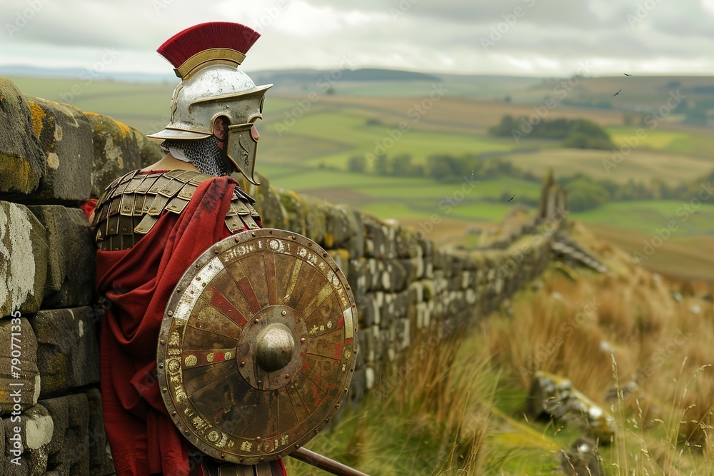 Roman Soldier Defending Hadrians Wall Stock Photo | Adobe Stock
