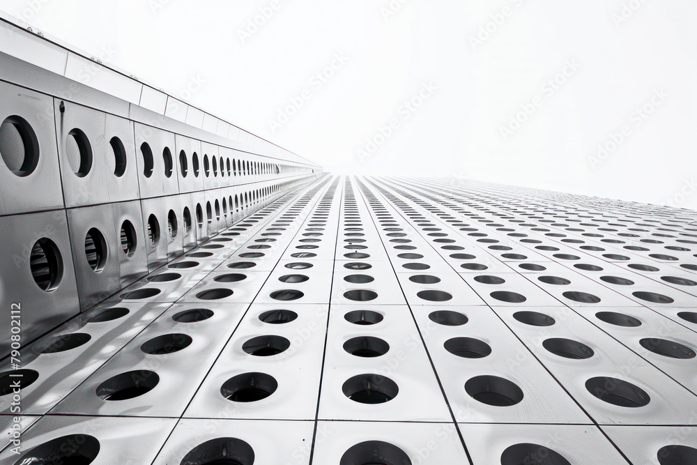 Black and white tone, Exterior architectural detail of aluminium ...