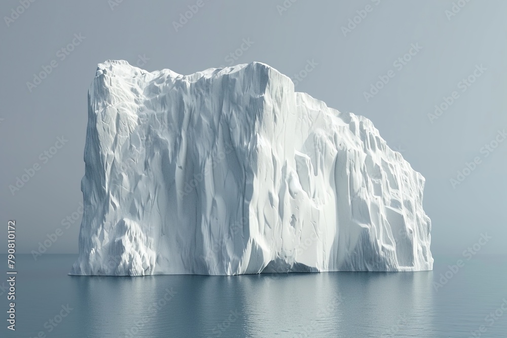 Realistic 3D model of an iceberg Stock Photo | Adobe Stock