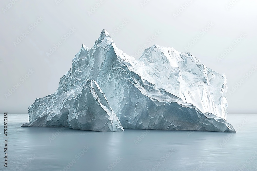 Realistic 3D model of an iceberg Stock Illustration | Adobe Stock