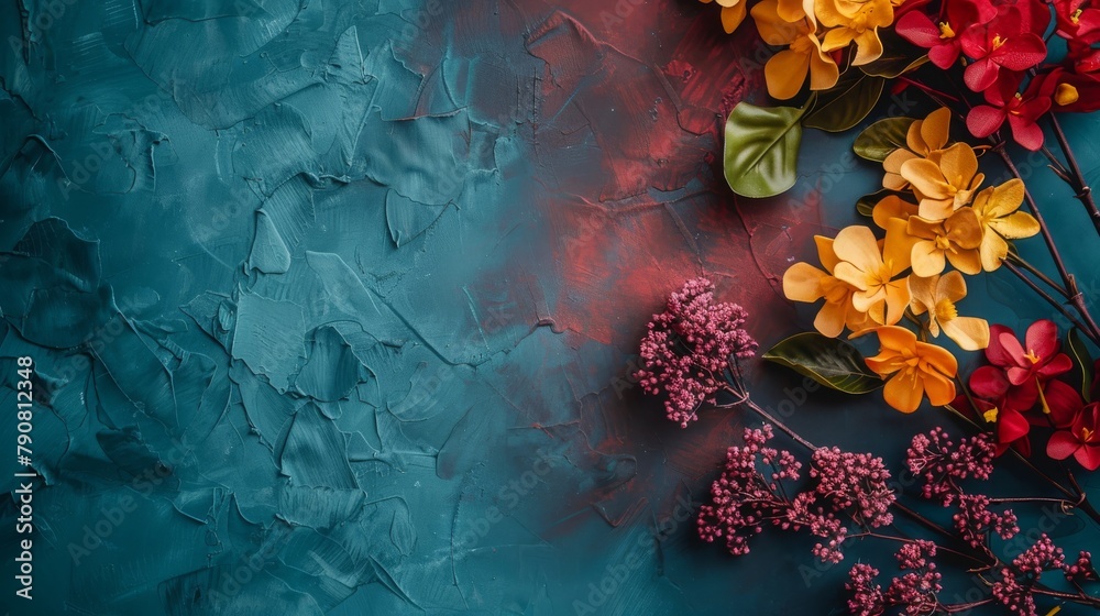 colour palette background , flowers, clouds, rainbow colors, 16:9 Stock ...