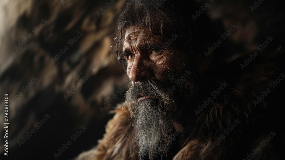 Ancient caveman homo sapiens. Neanderthal primitive people. Human ...