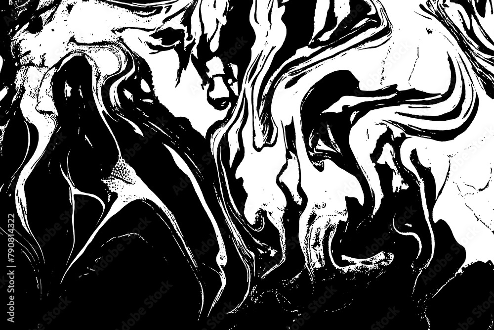 Unveiling the Abstract - Black & White Swirling Form. Captures the eye ...