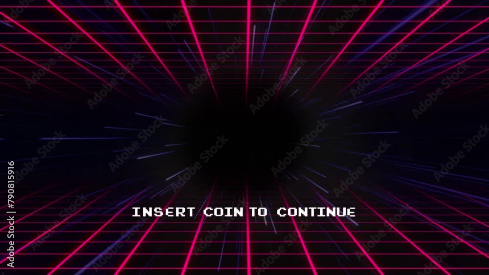 INSERT A COIN TO CONTINUE .pixel art .8 bit game.retro game. for game ...