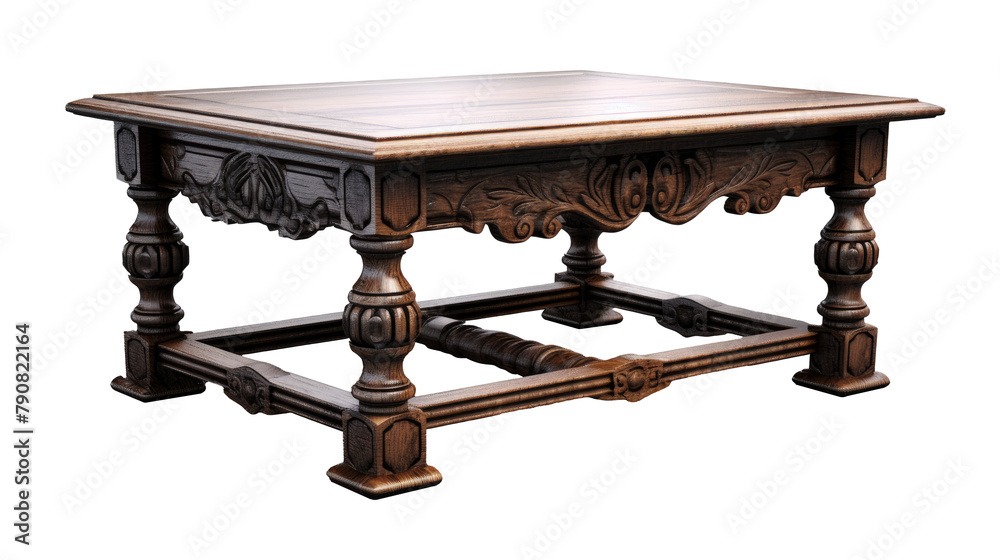 table Interior design concept furniture for living isolated on clear ...