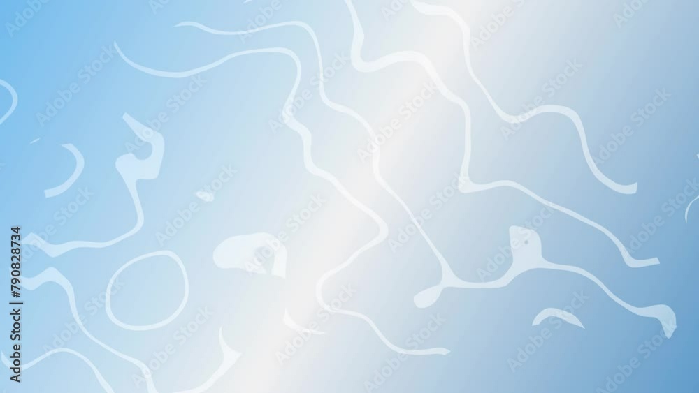 2D flat Animations loop 4K Blue color background abstract art with ...