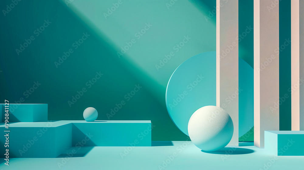 art deco, Scene of Retro art 3d abstract composition featuring ...