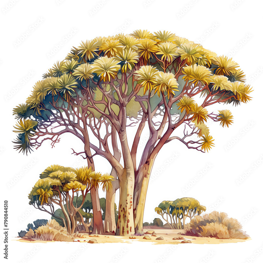 Candelabra Tree Euphorbia ingens, branching tall limbs, as part of an ...