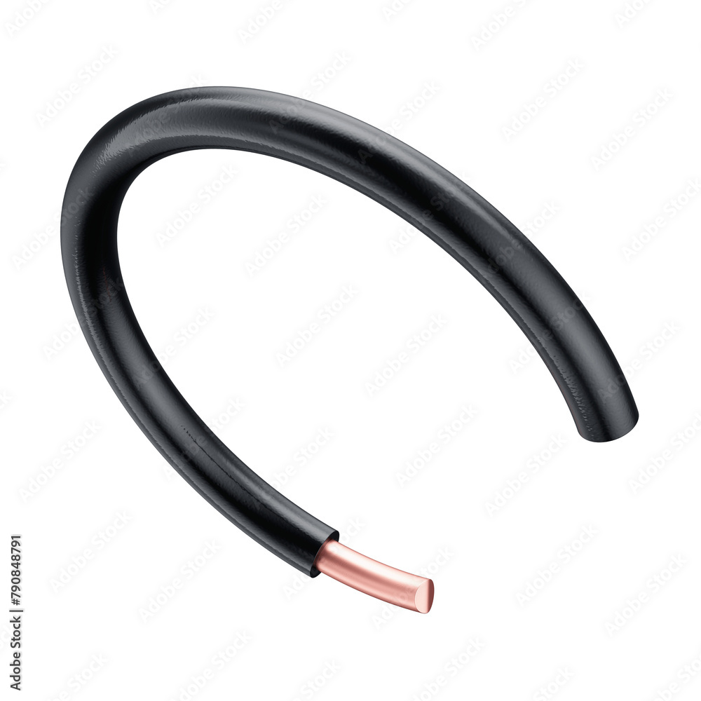 Copper Wire Conductor Electrical Cable Solid Core 3D Render with ...