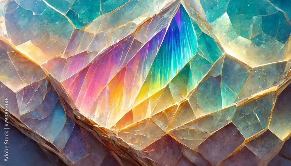 Design a background depicting a crystalline structure in the style of a ...