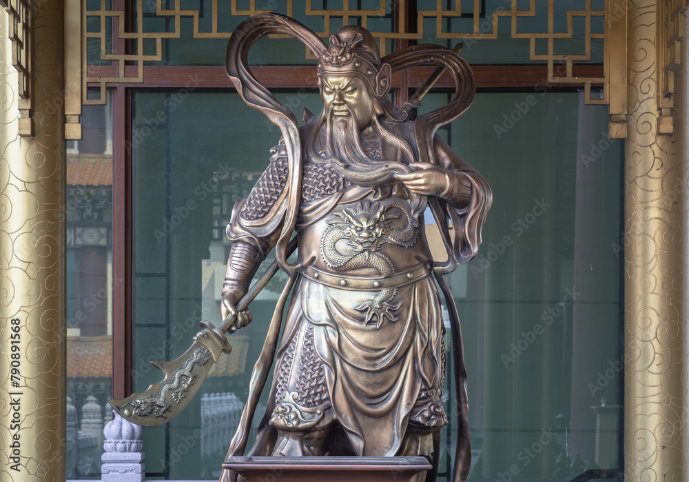 Bangkok, Thailand - Apr 11, 2024 - Statue of Sangharama Bodhisattva ...