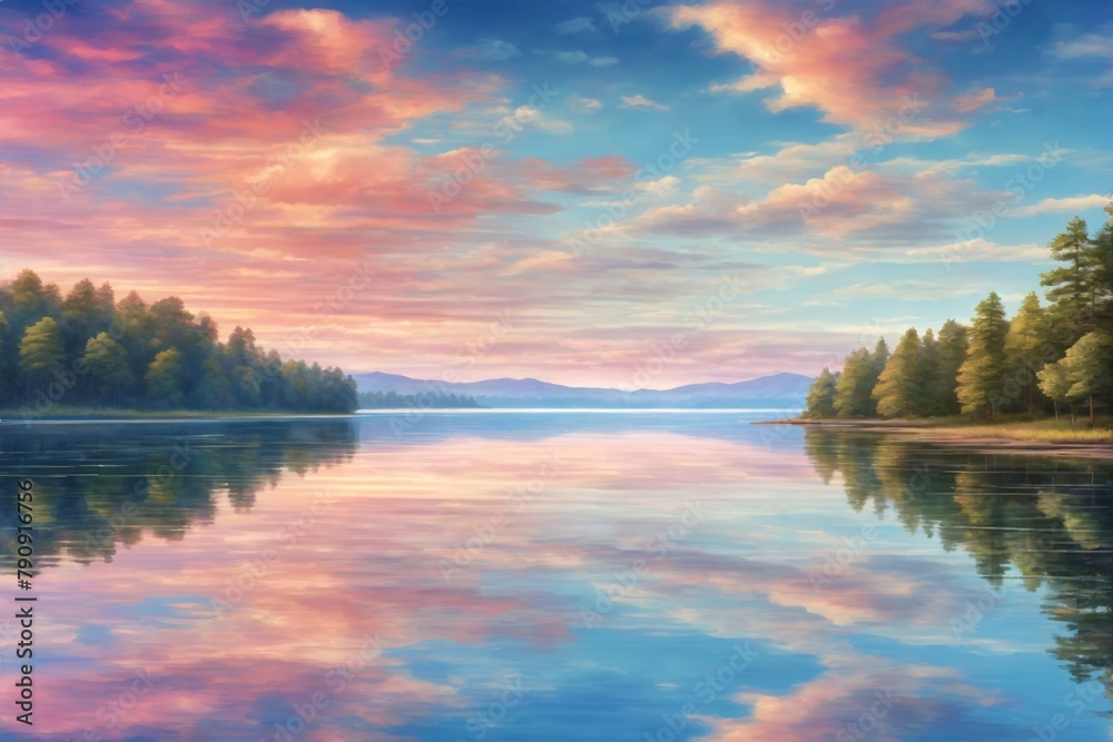Sky Reflecting on Water Landscape Background, Reflecting Sky Wallpaper ...