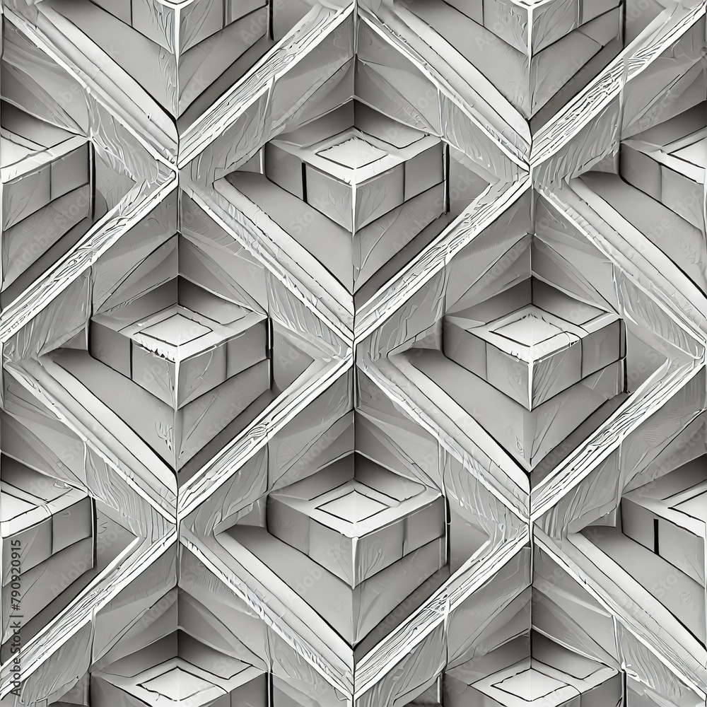 Generate a seamless pattern that mimics the look of a 3D cube lattice ...