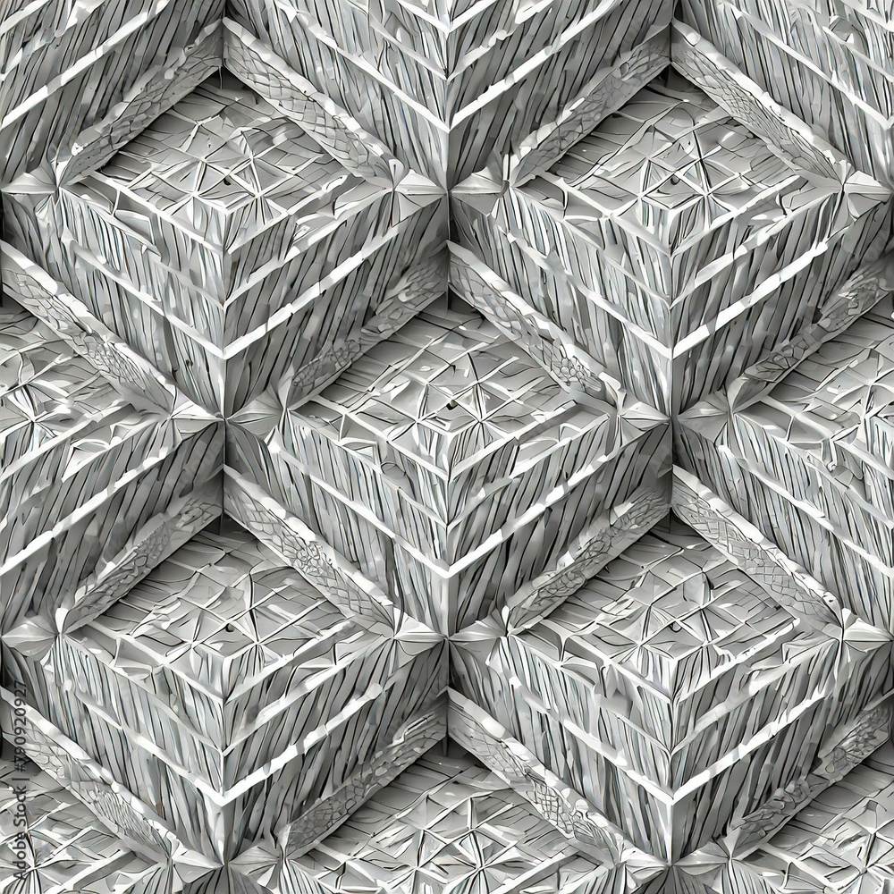 Generate a seamless pattern that mimics the look of a 3D cube lattice ...