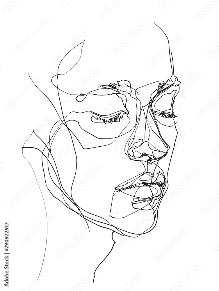 Minimalist Line Art: Simple black and white line drawings or sketches ...