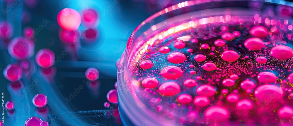 Hyper-realistic Close-up of Genetically Engineered Bacteria with ...