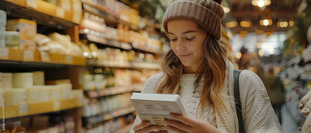 Mindful Shopping: Woman Contemplating Product Choices. Concept Shopping ...