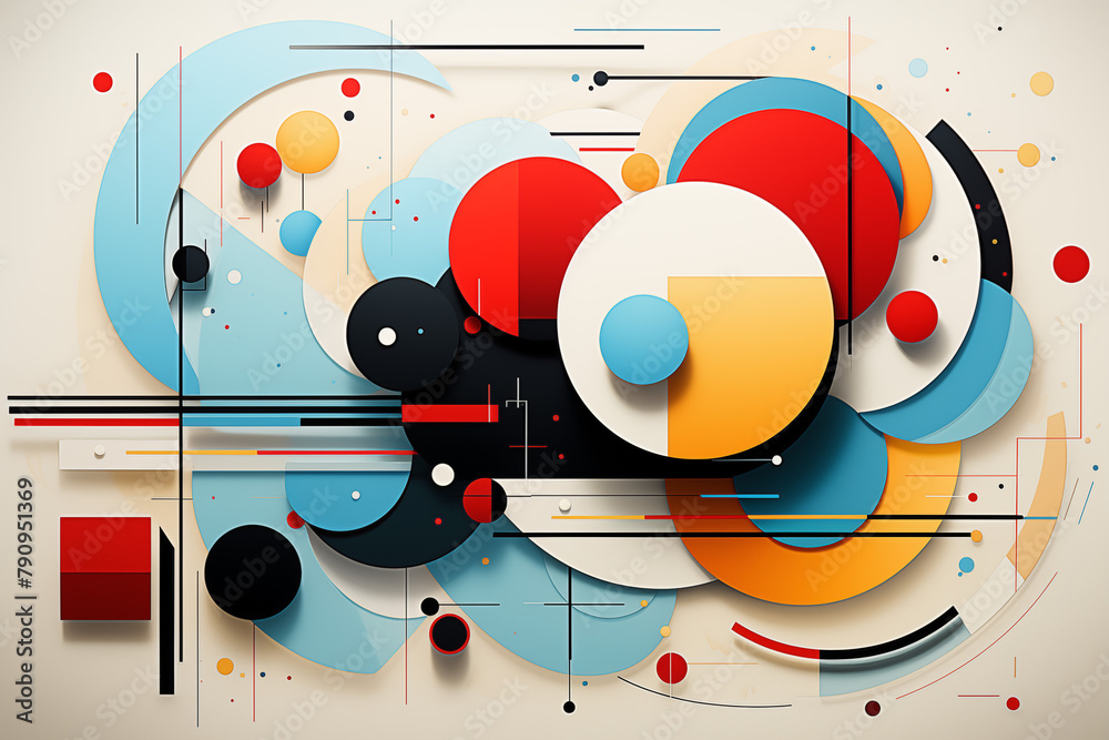 Illustration of a fascinating world of abstract geometries through bold ...