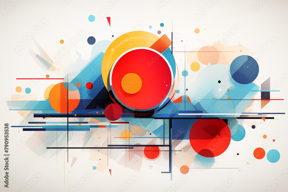 Illustration of a fascinating world of abstract geometries through bold ...