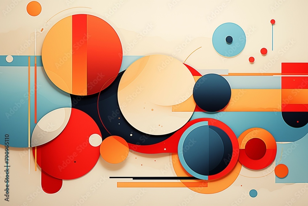 Illustration of a fascinating world of abstract geometries through bold ...