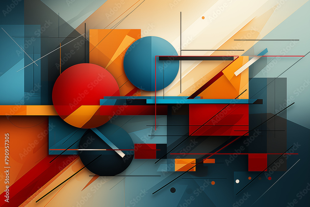 Illustration of a fascinating world of abstract geometries through bold ...
