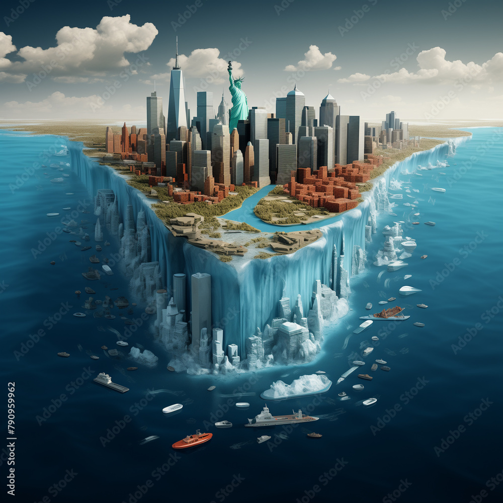 global warming problem Resulting in the melting of the polar ice caps ...