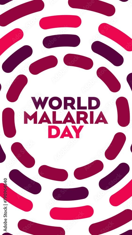 vertical World Malaria Day colorful motion graphics seamlessly loopable ...