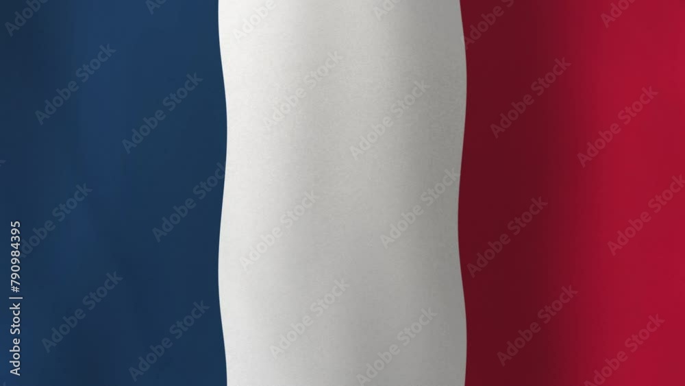 Waving Flag of France, 4K Seamless Loop Animation. French Flag 3d ...
