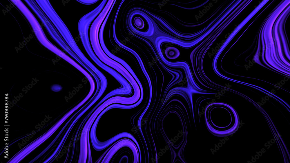 Animated, liquid, wavy, flows and changes shape. Chaotic distortions ...