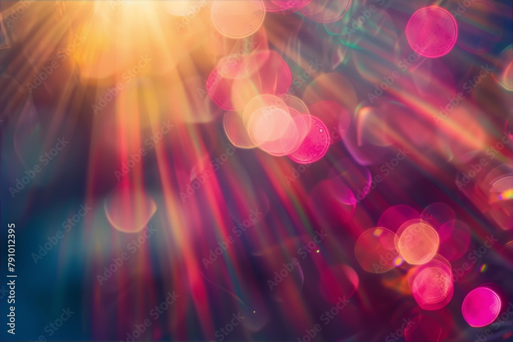 Pink and purple abstract blurred light rays background with a touch of blue and green Stock ...
