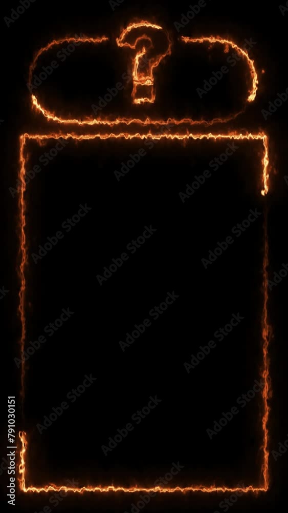 Question Mark frame Motion Element transparent background animation ...