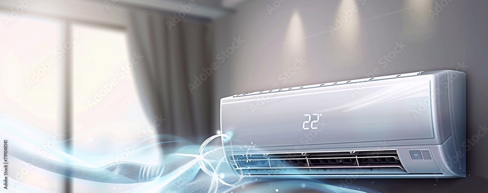 Air conditioner with cold air effect. Electronic device for monitoring ...