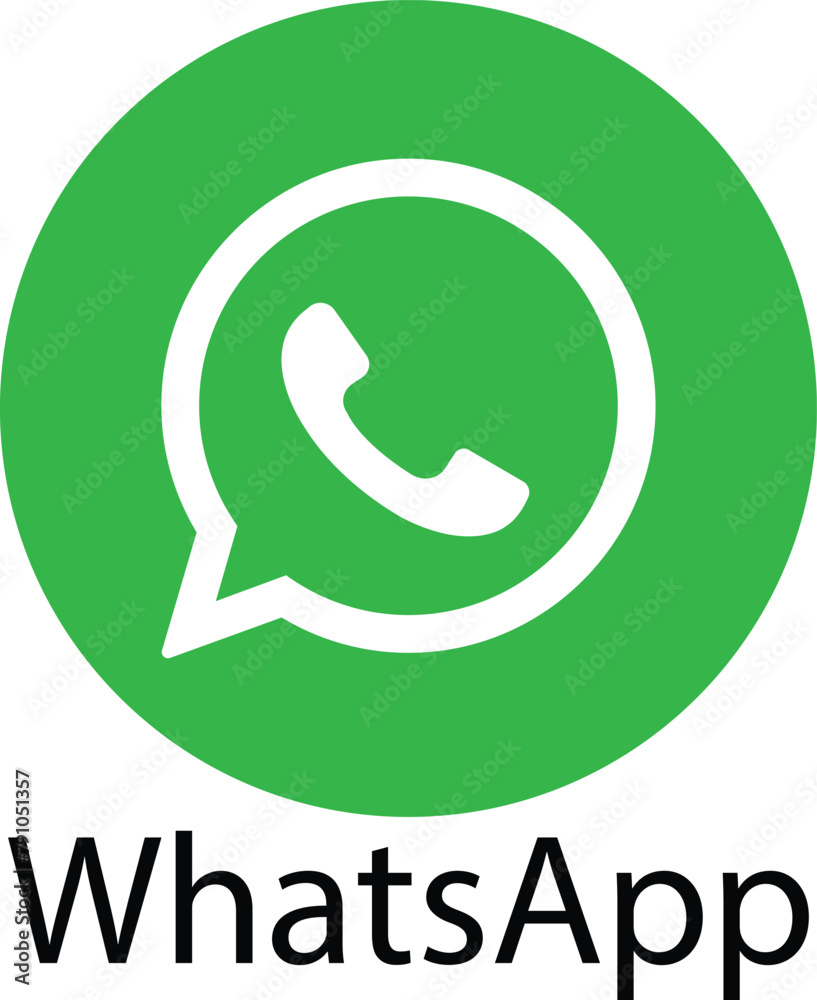 WhatsApp icon flat or line. WhatsApp, popular social media button icon ...