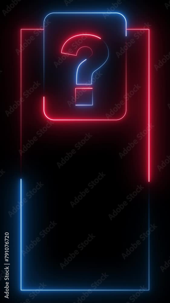 Question Mark frame Motion Element transparent background animation ...