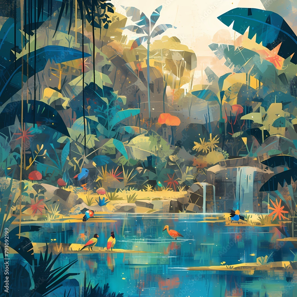 Explore the vibrant ecosystem of this lush rainforest, teeming with ...