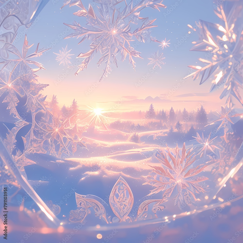 Enchant your viewers with this captivating winter scene featuring a ...