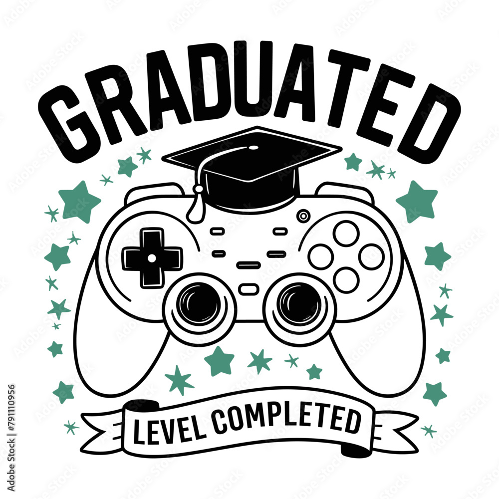 2024 graduation vector typography illustration, Graduated level ...