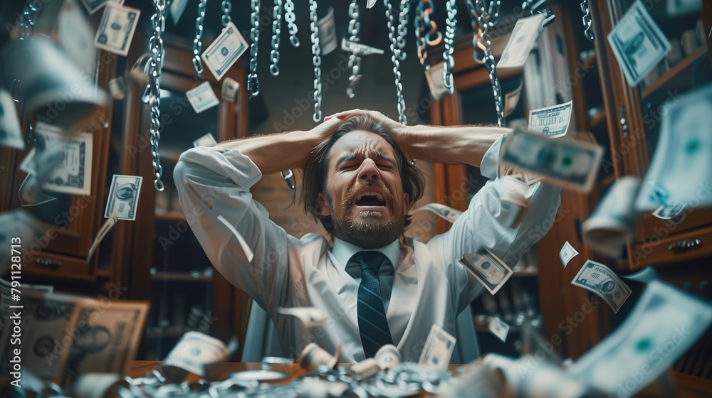 Shackled by debt: a mans desperation amidst financial turmoil. A ...