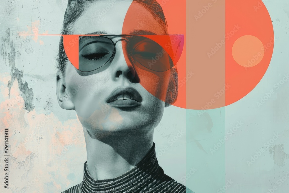 Captivating collage, visual trends with minimalist design, a sleek and ...