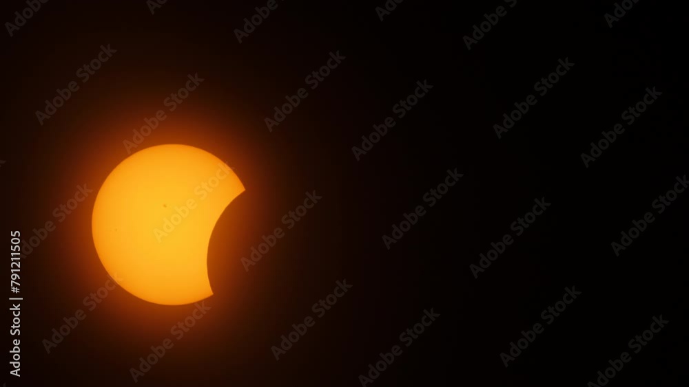 Partial eclipse phase of the April 8th, 2024 Total Solar Eclipse in ...