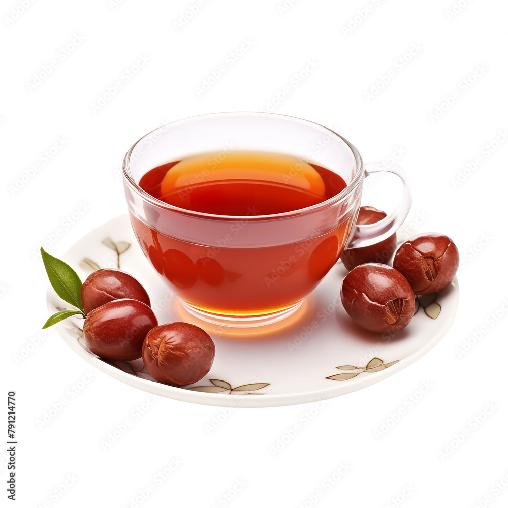 Tasty Longan Red Date Tea Isolated On White Background Stock Photo ...