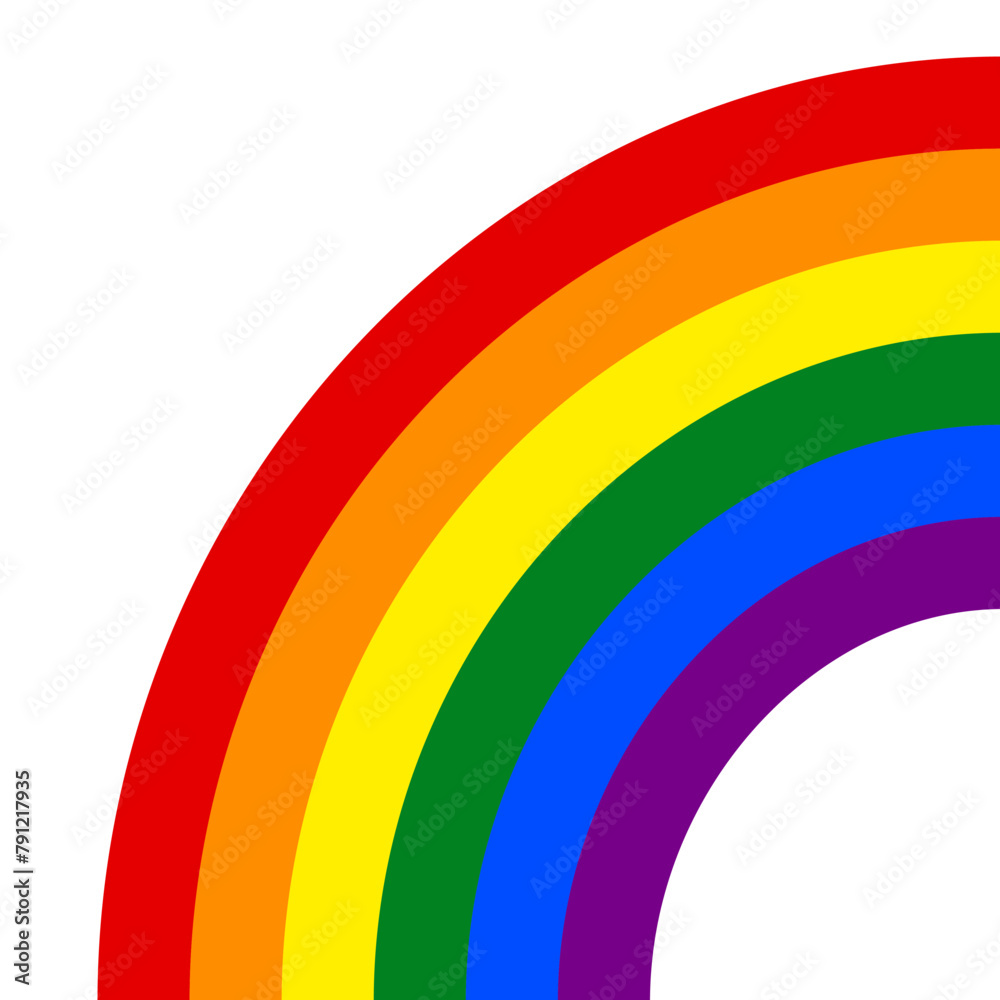 Half of a rainbow, isolated on a transparent background. Element for ...