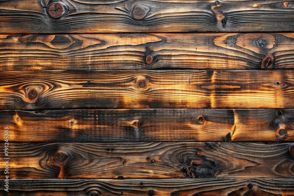 Foto de Texture of black and dark brown old wood. Charred and burnt old ...