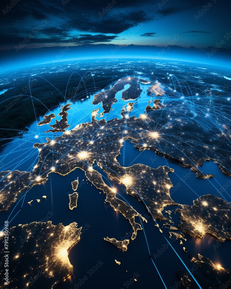 Conference presentation with a digital map showcasing internet ...