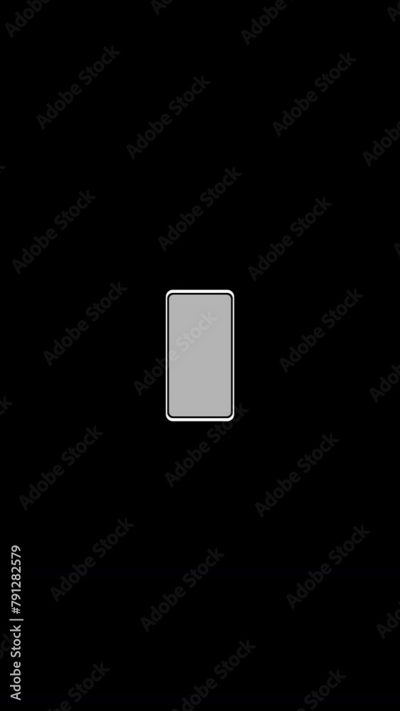 Vertical video of rotate your phone animation with play and pause ...