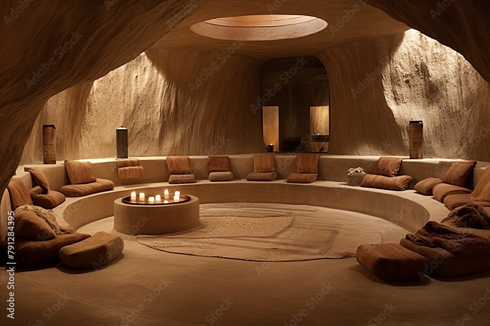 Neolithic Cave-inspired Spa Room Designs: Cavernous Yoga Spaces and ...