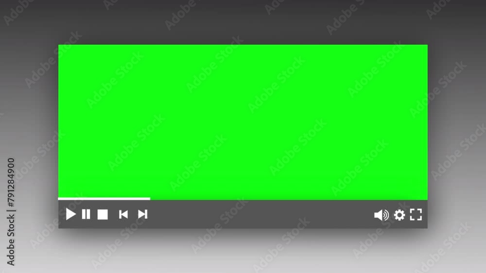 video player animation on green screen, video player template, video ...