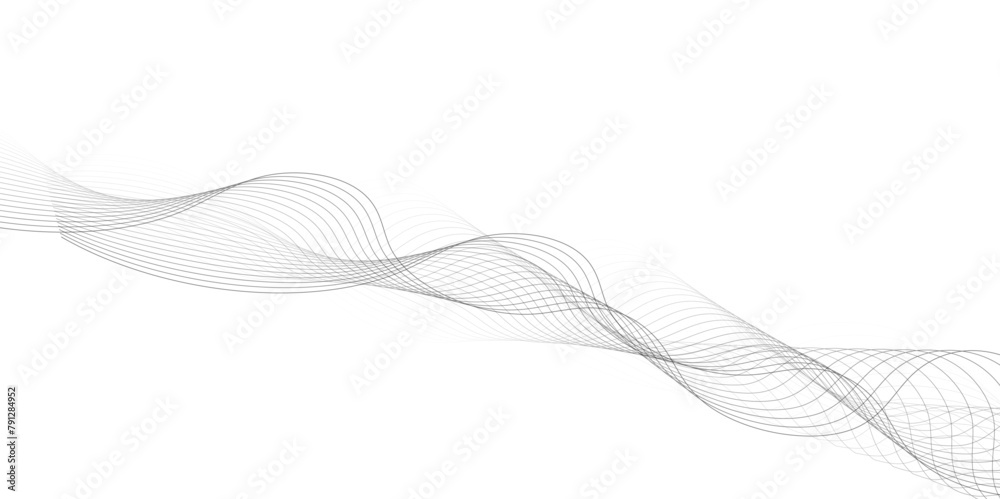 Abstract wave blend lines on transparent background. Design for banner ...