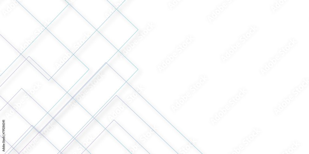 Abstract white line with square shape shadow background. vector ...